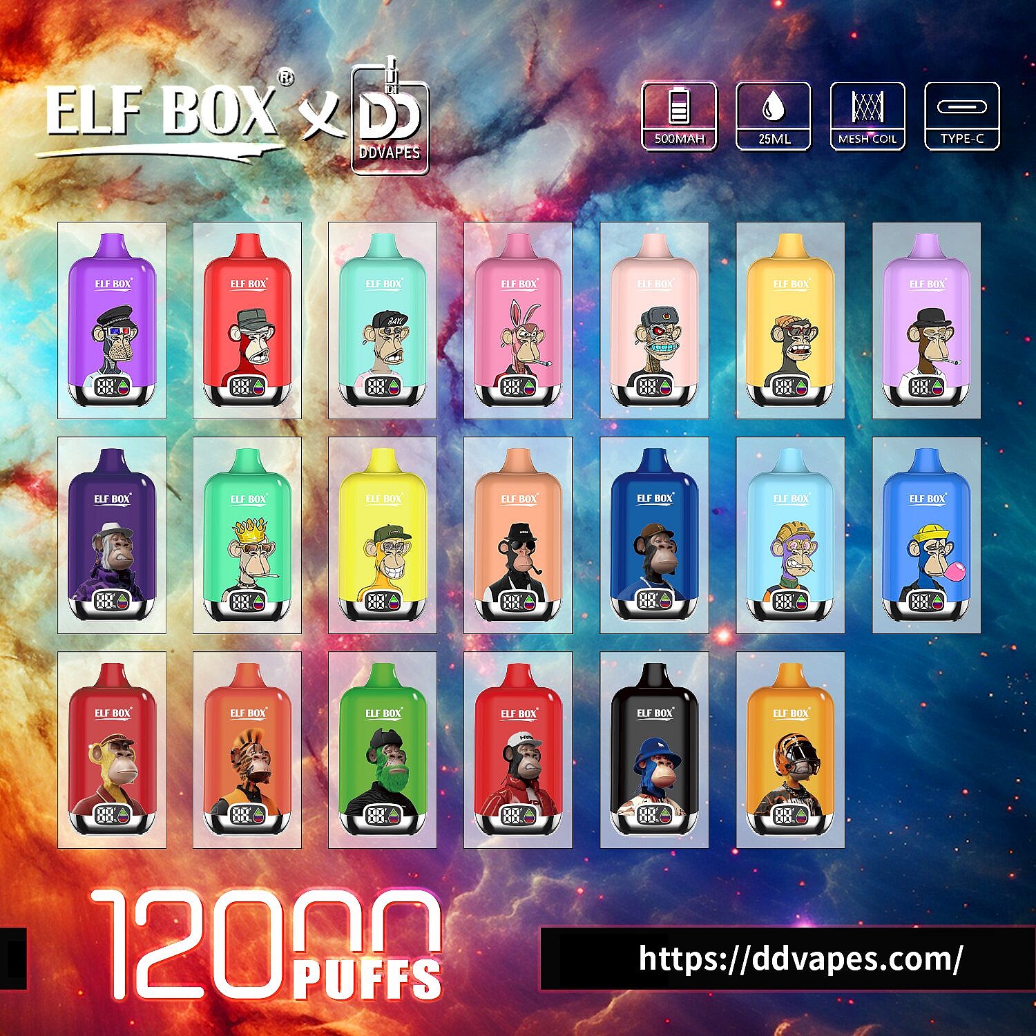 ELF BOX Digital 12000 Puffs 12k Disposable Vape – DDVAPES