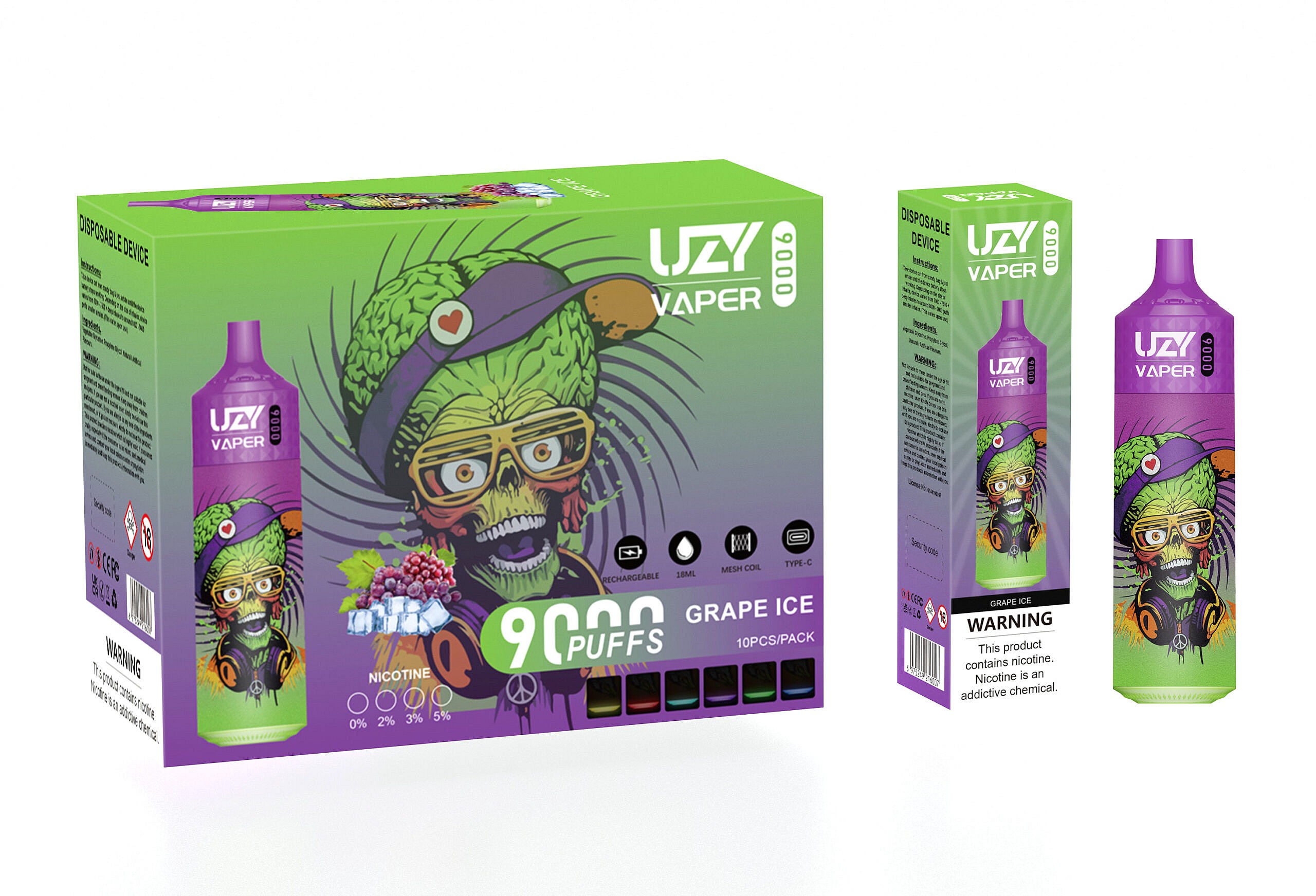 UZY Vaper 9000 9k Puffs Disposable Vape – DDVAPES